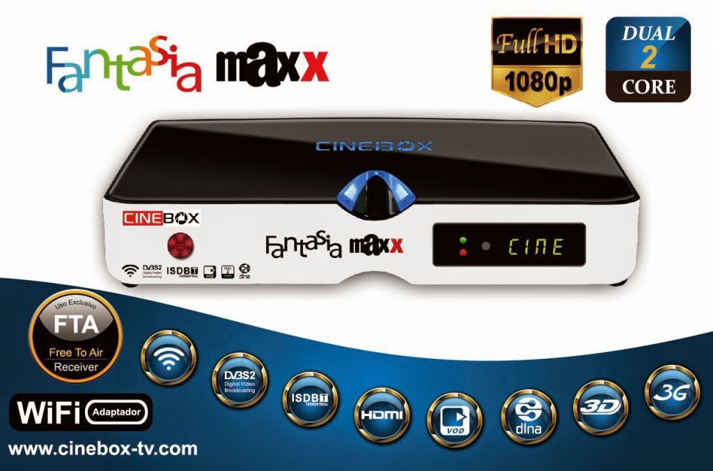 CINEBOX FANTASIA HD MAXX DUAL 2 CORE - 3 TURNERS